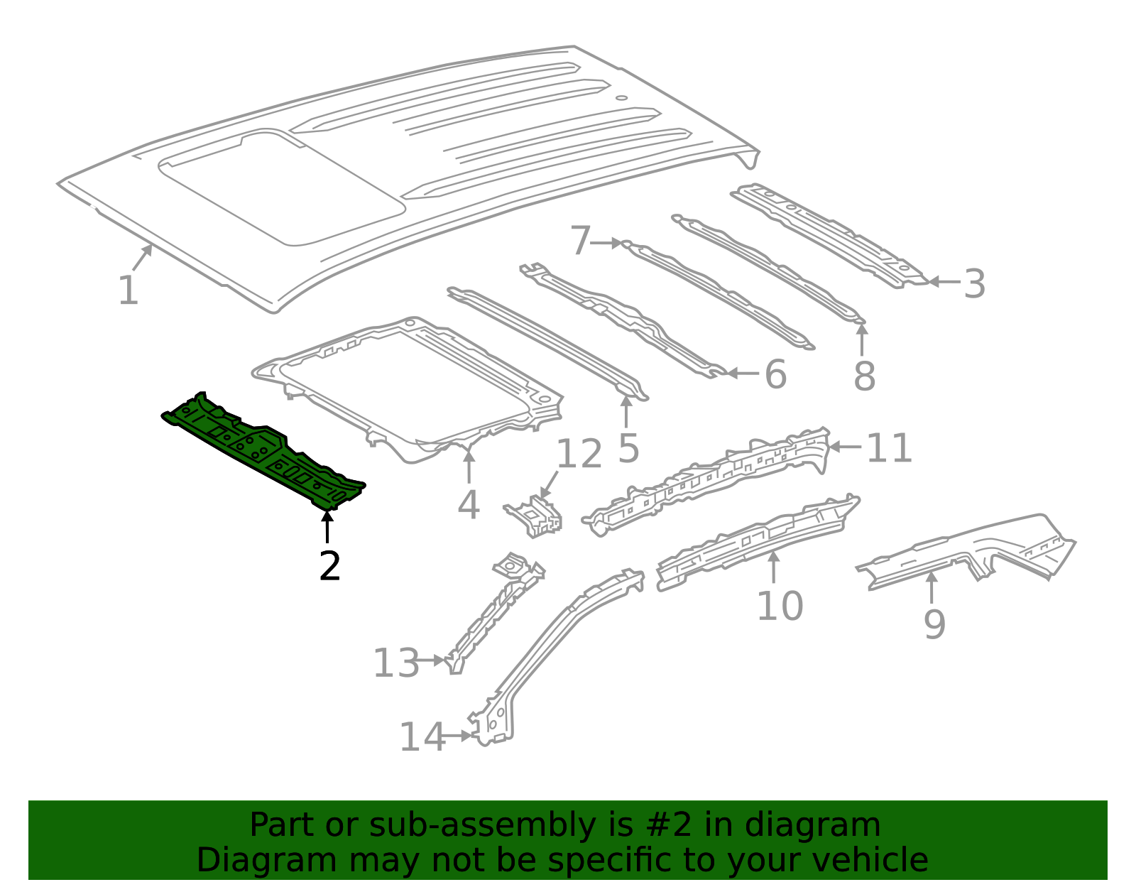 63102-0A080 - 2022-2024 Toyota Corolla Cross - Windshield Header ...