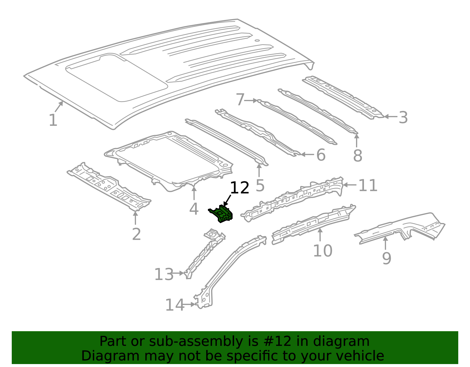 61247-0A020 - High-Quality Roof Side Rail Reinforcement for 2022-2026 ...