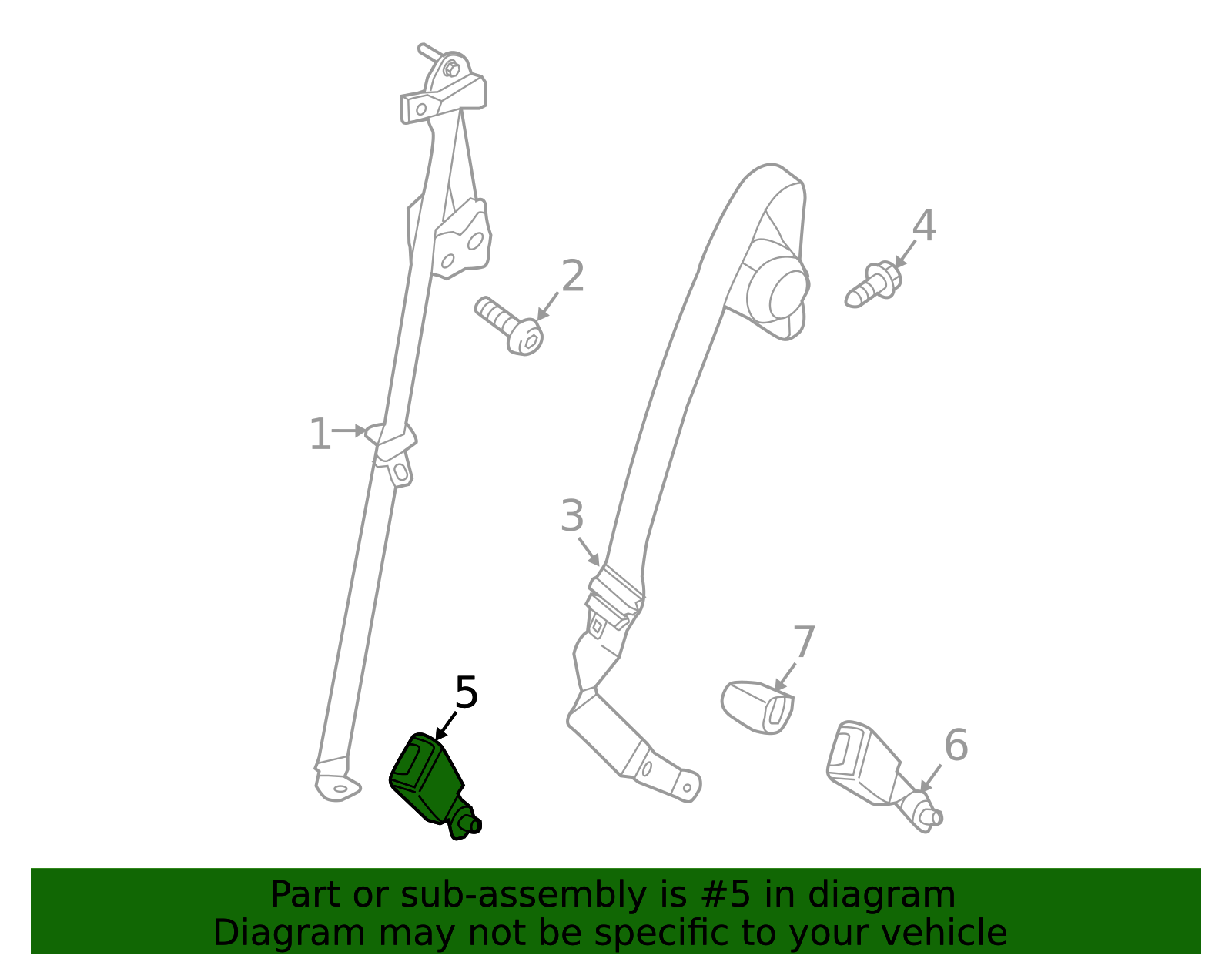 2019-2023 Lincoln Nautilus Outer Buckle JT4Z-5860044-PD | Ford OEM ...