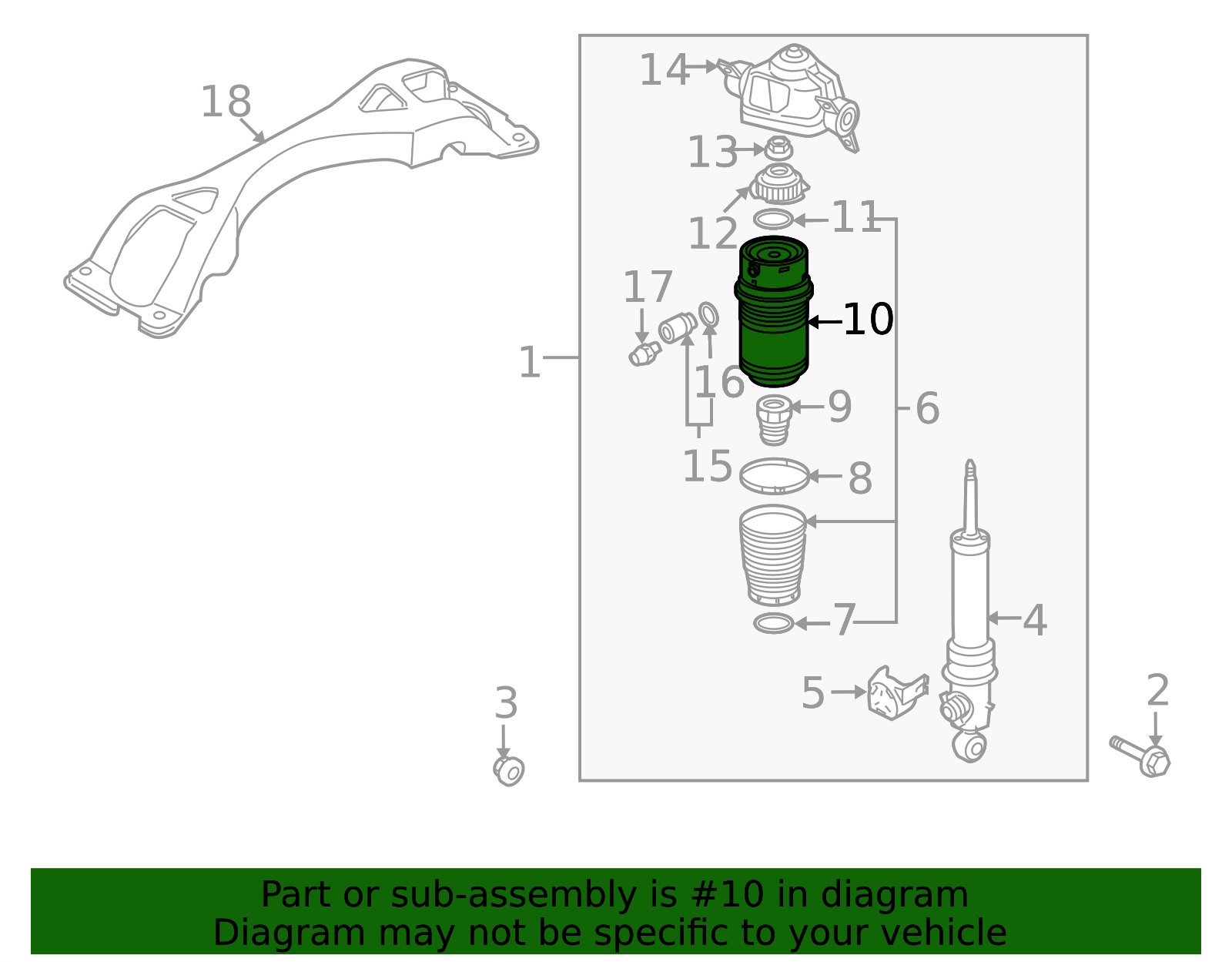 2004-2010 Volkswagen Touareg Air Spring 7L6-616-503-B | QuirkParts