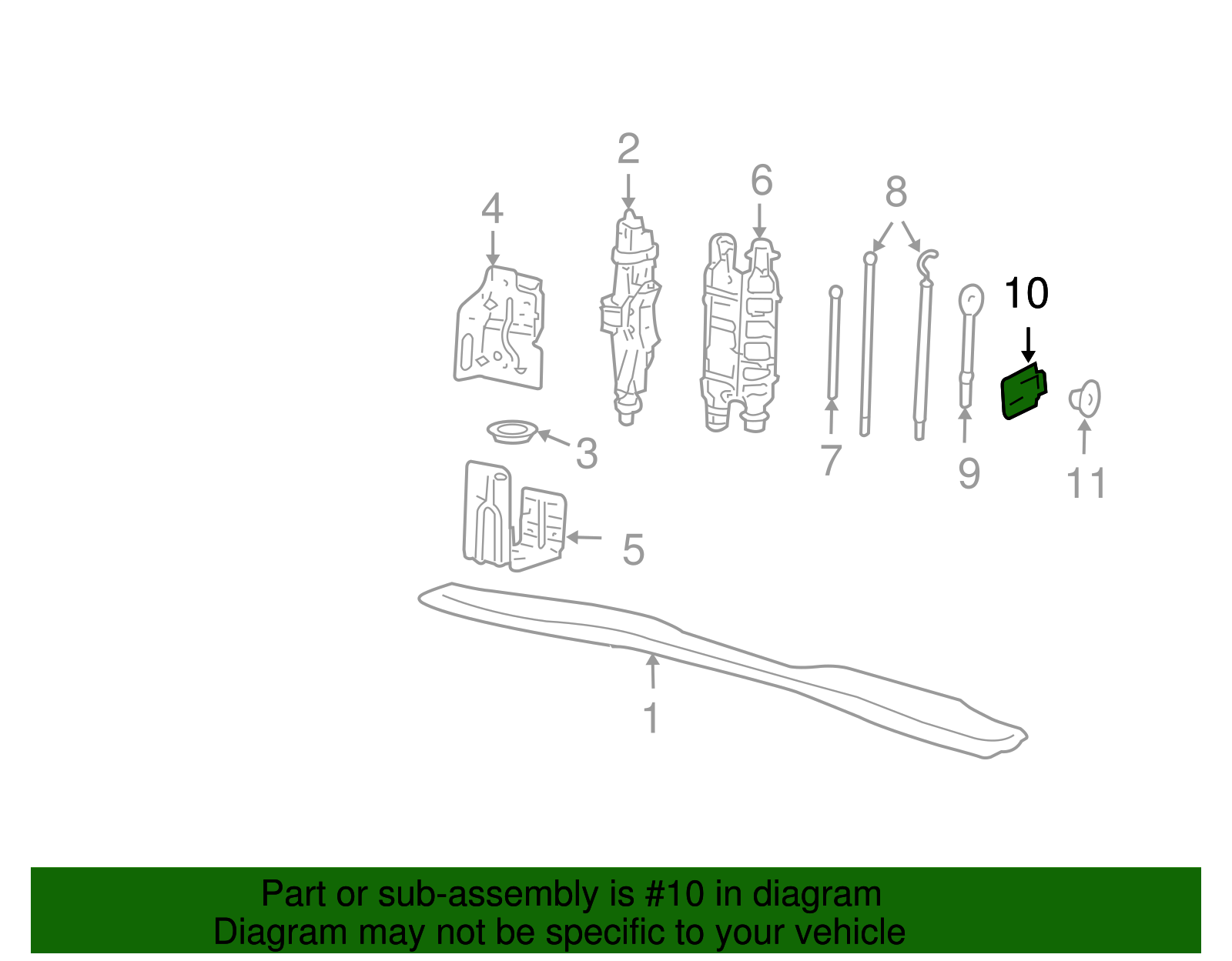 25962158 - High-Quality Spare Tire Jack Retainer for AutoNation Parts