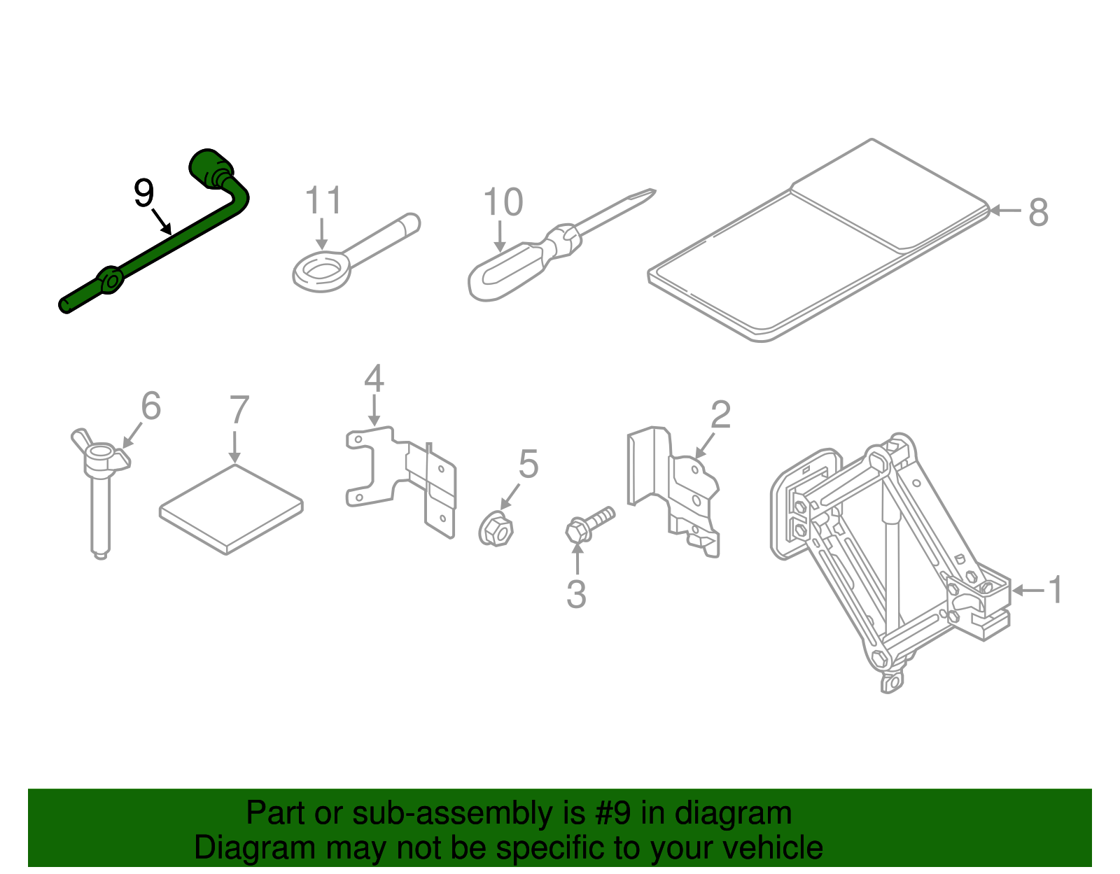 09131-4H600 - Lug Wrench 2015-2025 Kia | Kia.Parts Store