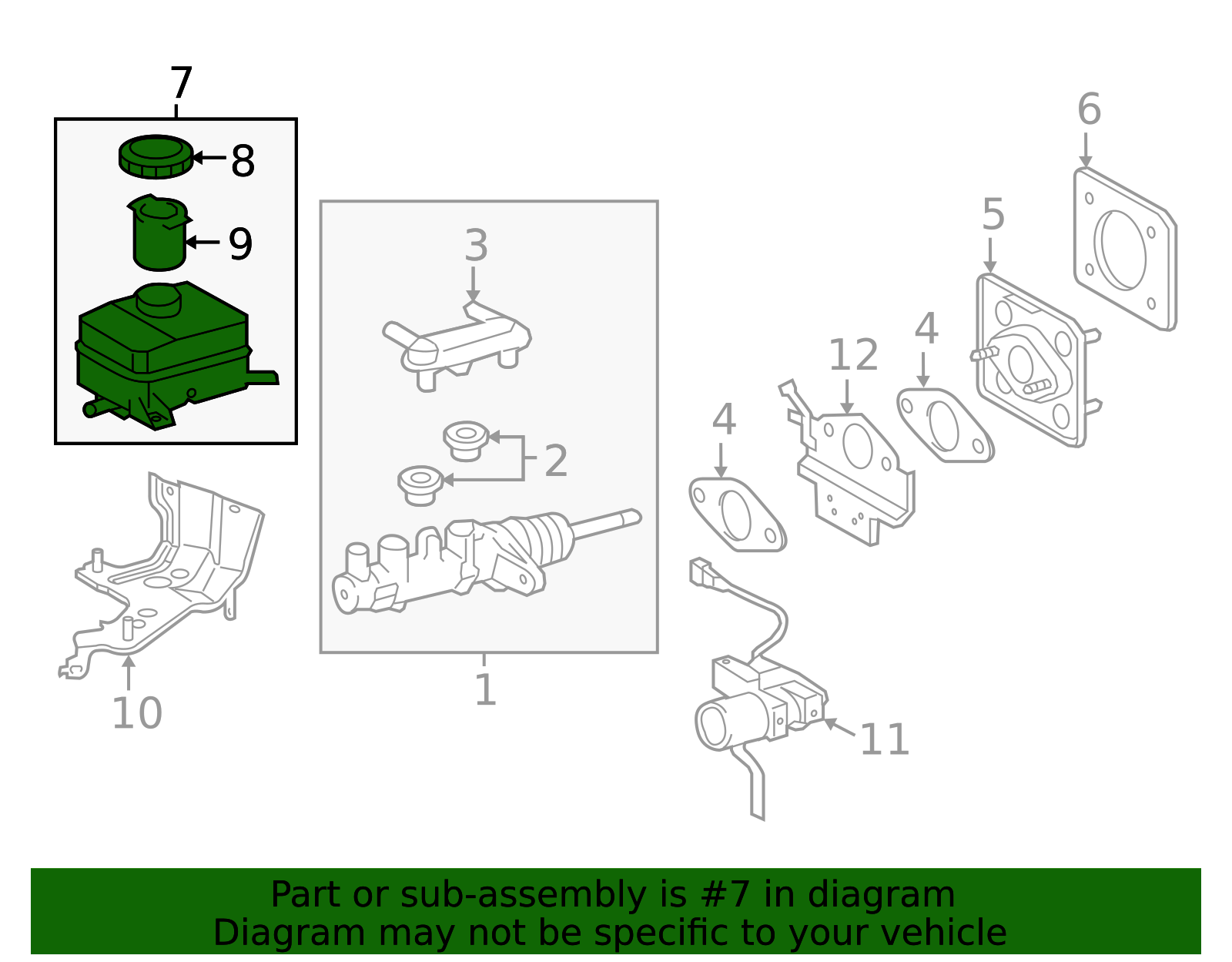 2011-2019 Toyota Highlander Master Cylinder Reservoir 47220-48220 ...
