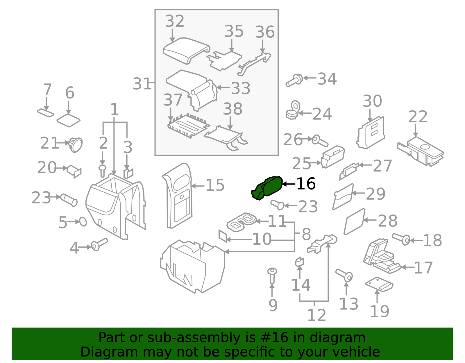 5N0-819-203-XVZ - High-Quality Console Air Vent for 2009-2011 ...