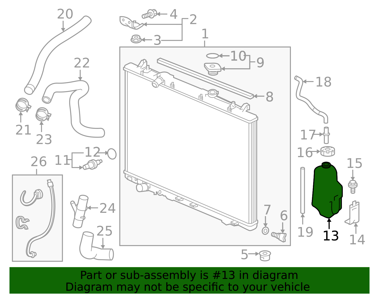 19101-RLV-A00 - Engine Coolant Reservoir 2019-2025 Honda | Honda Parts ...