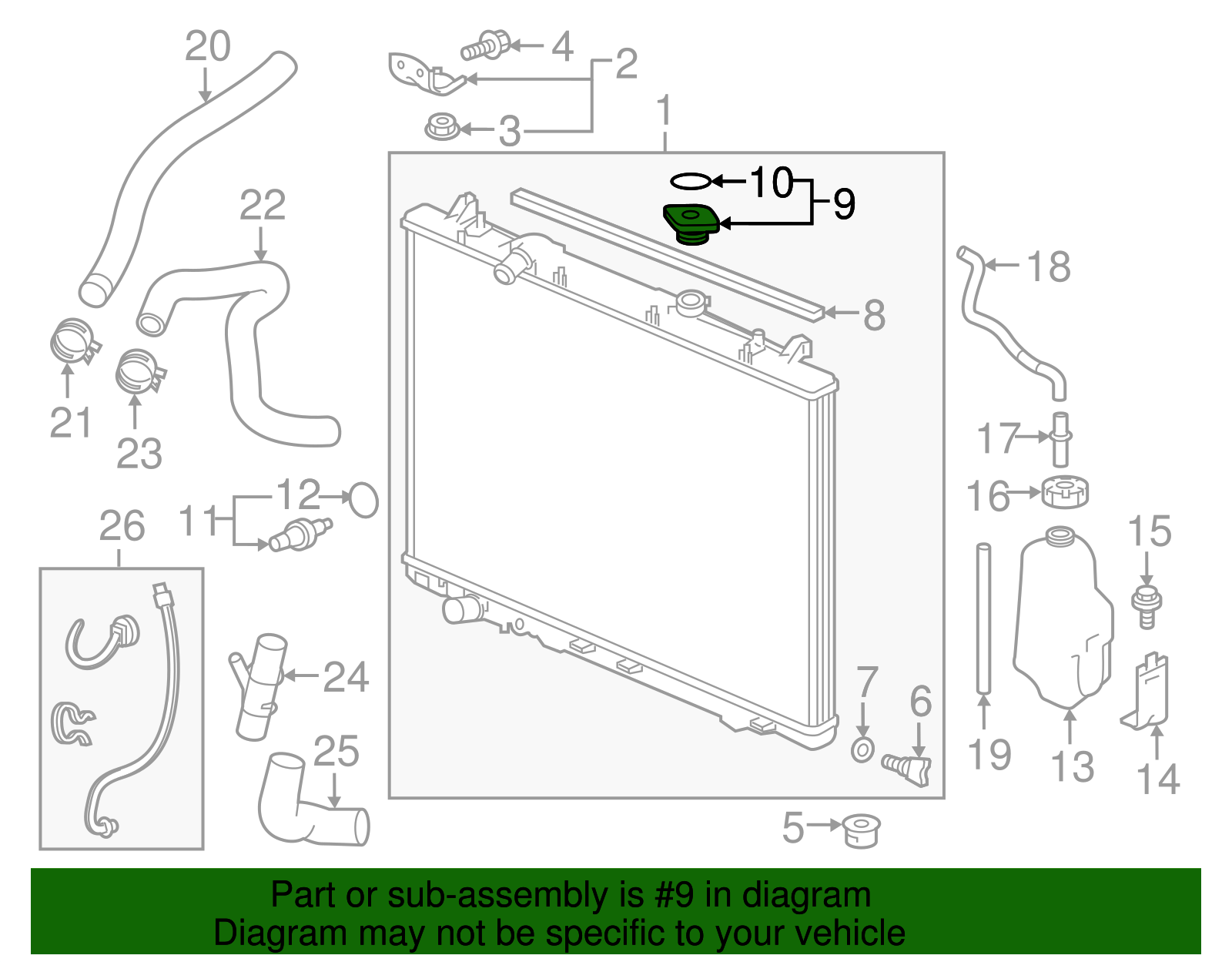 19045-RAA-003 - Radiator Cap 2005-2025 Honda | Honda Parts Online