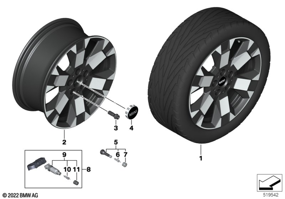 36106876673 - Mini Rep Kit, Screw Valve For Rdci 2013-2024 Mini ...