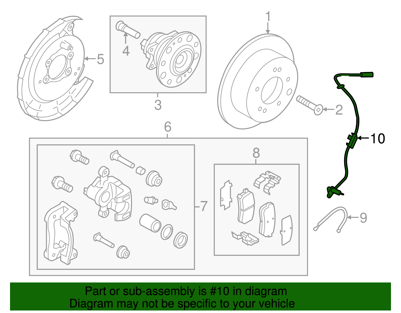 Genuine ABS Wheel Speed Sensor for 2012-2016 Hyundai Elantra | Part ...