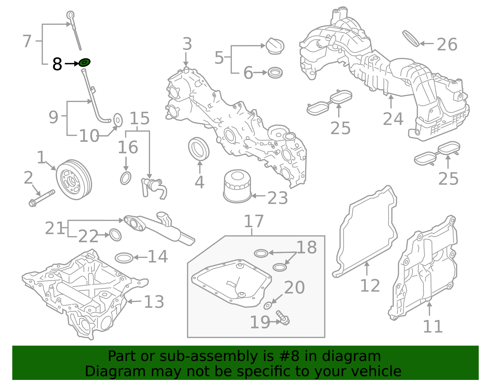 806908080 - Engine Oil Dipstick O-Ring 2001-2025 Subaru | Subaru Direct ...
