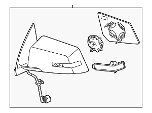 2008-2017 GM Primed Driver Side Mirror 22791624 | Shop Matick Buick GMC
