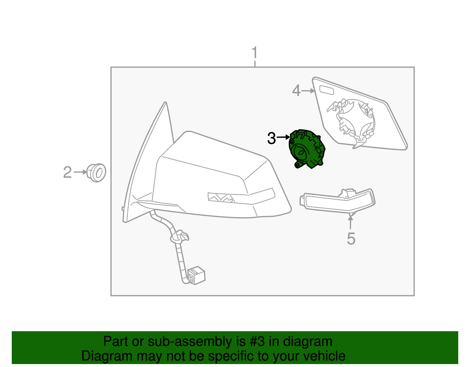 2007-2024 GM Outside Rearview Adjuster Actuator 15951932 GM ...