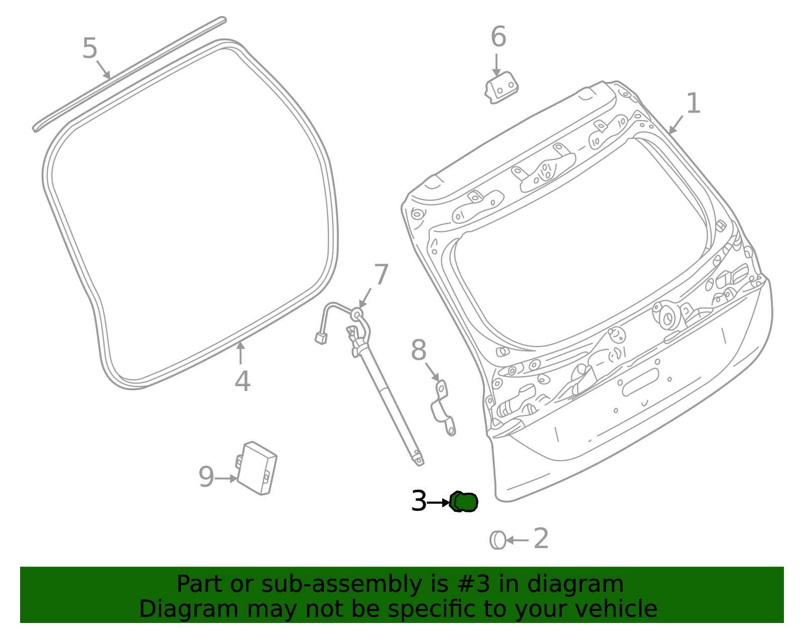 2022-2024 Mitsubishi Lift Gate Bumper MN111013 | Mitsubishi Parts ...