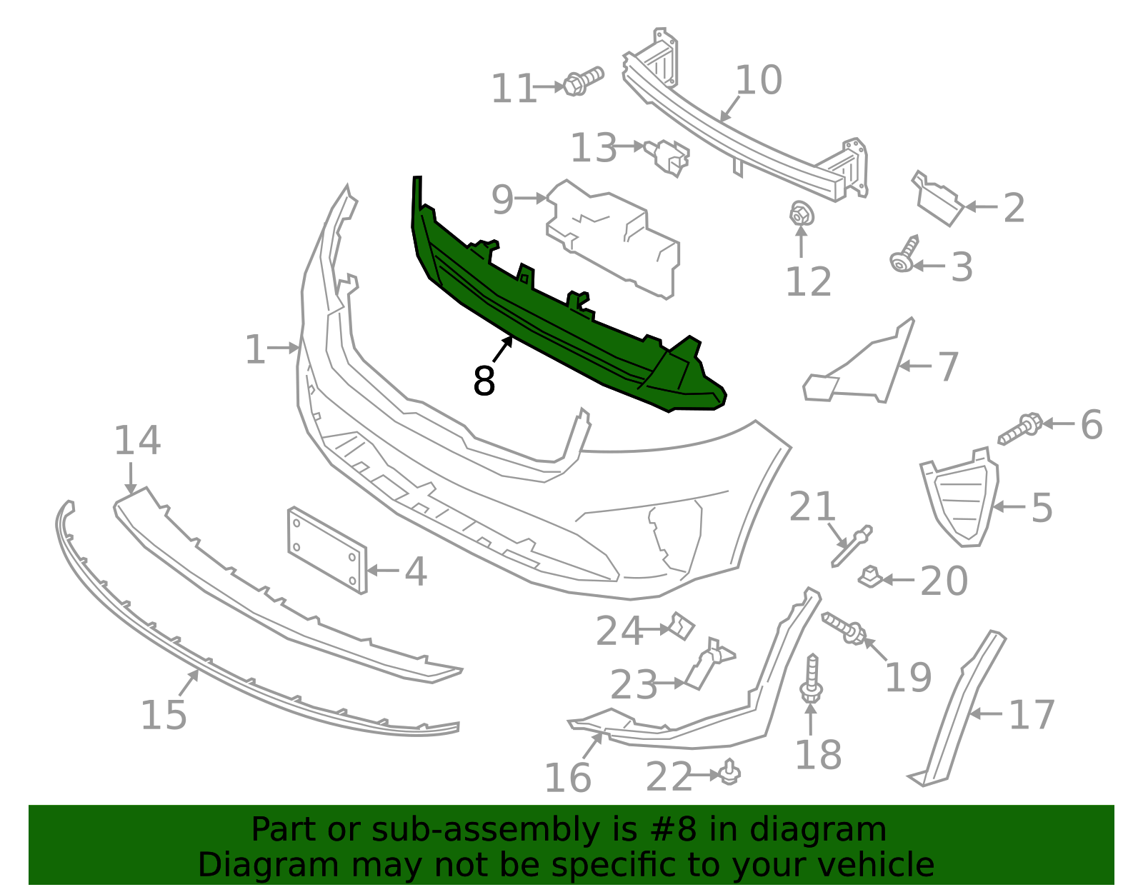 2019-2020 Kia Sorento Lower Grille 86560-C6810 | OEM Parts Online