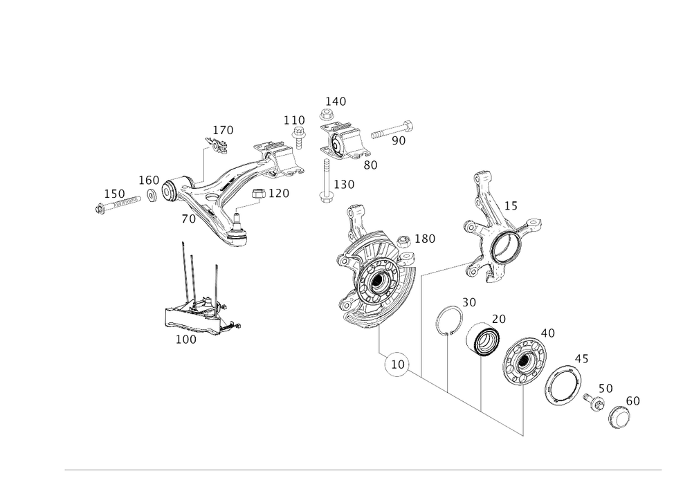 246-332-01-00 - Steering Knuckle 2014-2023 Mercedes-Benz | Mercedes ...