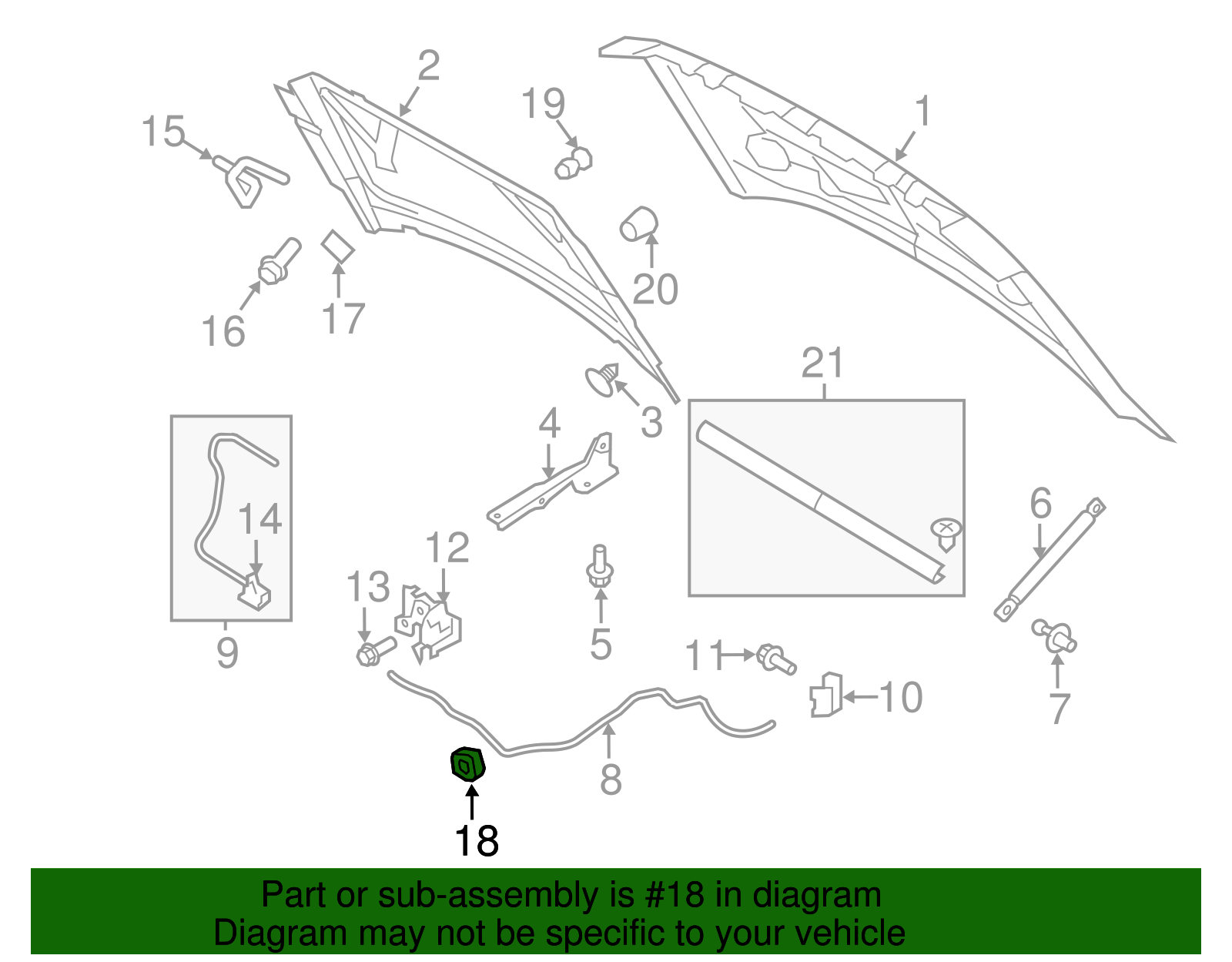 2009-2014 Ford F-150 | Hood Bumper | 9L3Z-16758-D | Walls' Ford Parts