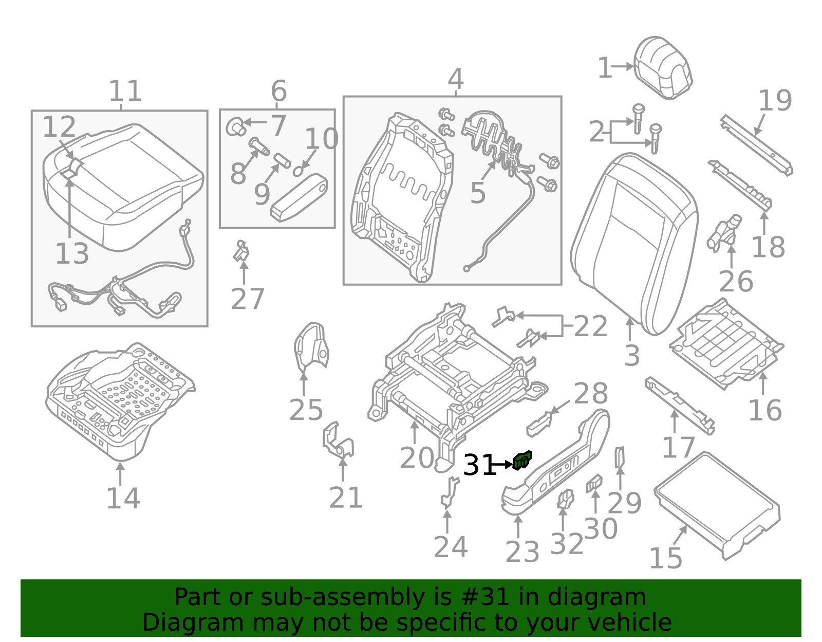 87017-1PD0A - High-Quality Seat Lumbar Switch for 2012-2021 Nissan ...