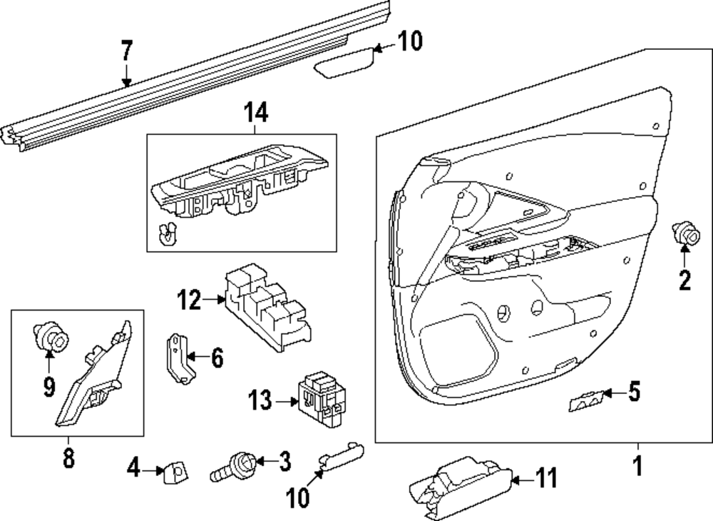 Belt Weather-Strip 68171-0E140 | Lexus OEM Parts Online