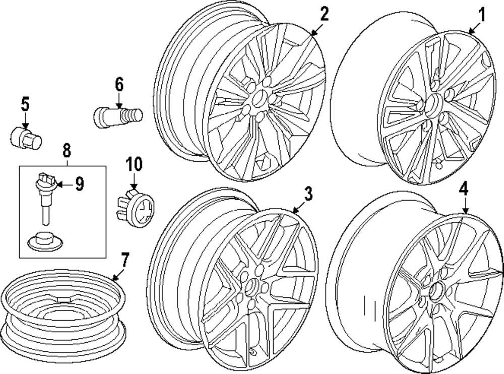 42700-T20-A72 - 2022-2025 Honda Civic - W Wheel (18X8J) | Genuine Honda ...