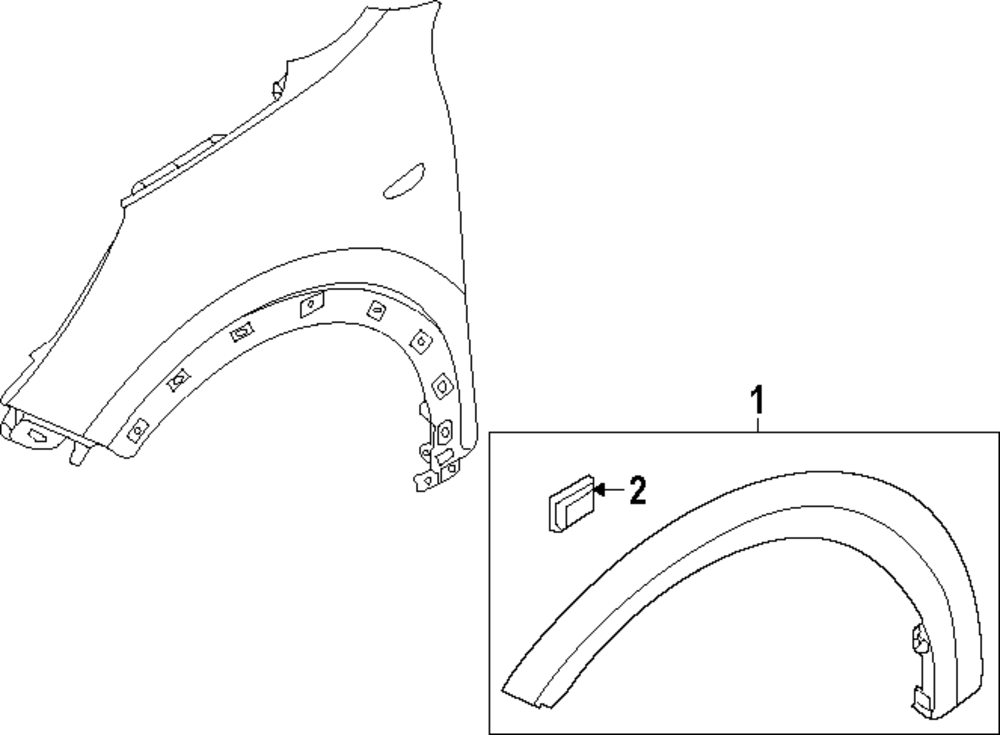 87712-AT100 - Wheel Opening Molding 2023-2025 Kia | Kia.Parts Store