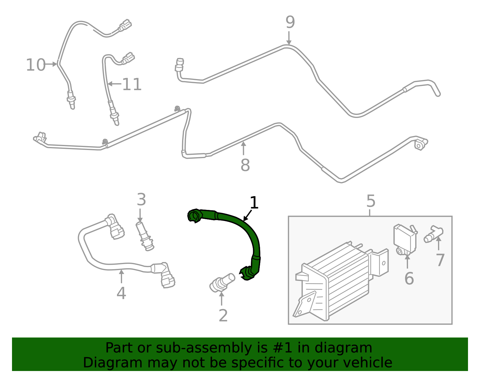 PCV Valve Hose | FL3Z-6758-C | Walls' Ford Parts