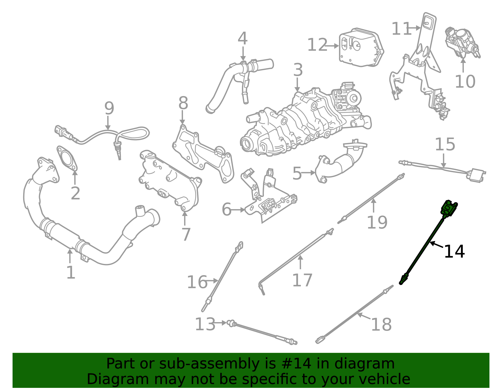 Nitrogen Oxide (Nox) Sensor 68249511AB | Mopar Parts Canada