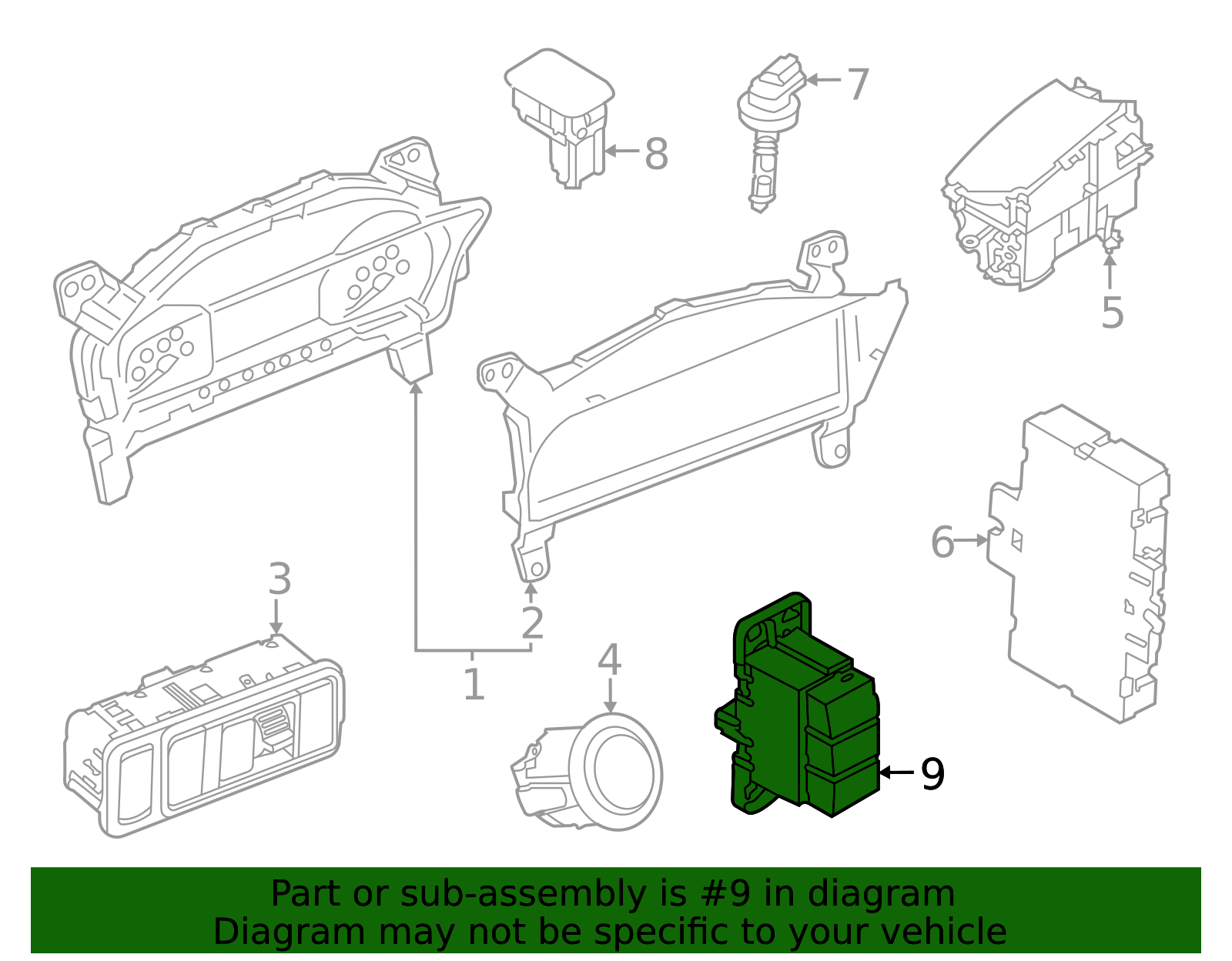 2020-2025 Lincoln Corsair Motorcraft™ Switch Assembly SW-8587 | Miracle ...