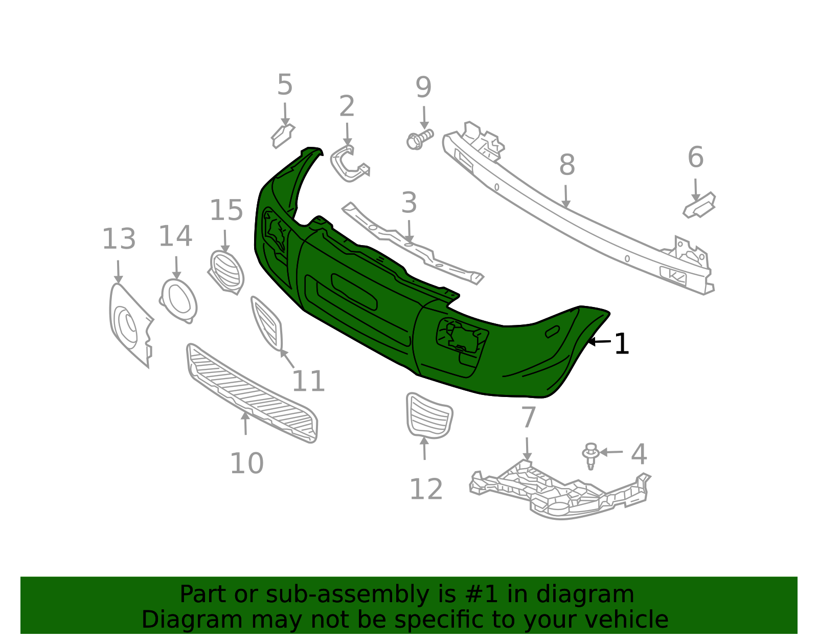 2005-2009 Hyundai Tucson Bumper Cover 86511-2E010 | QuirkParts
