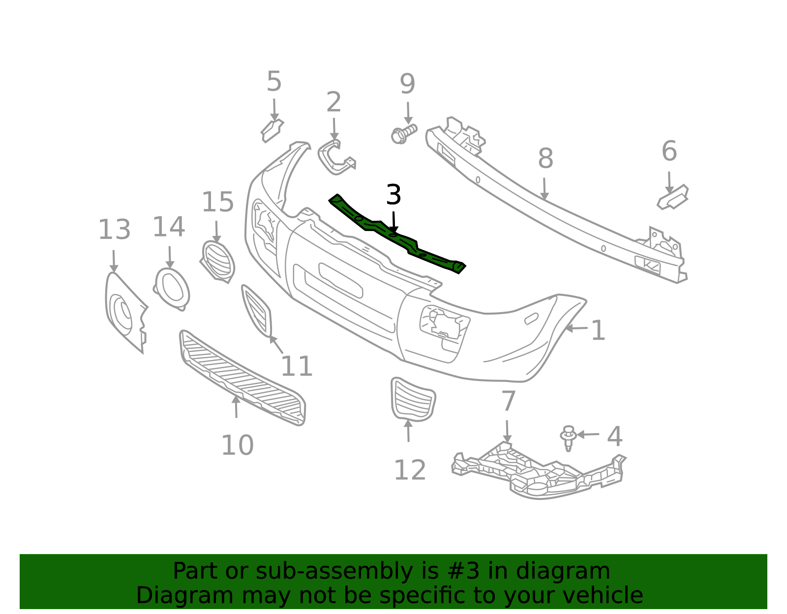 2005-2009 Hyundai Tucson Bumper Cover Center Bracket 86551-2E000 | OEM ...