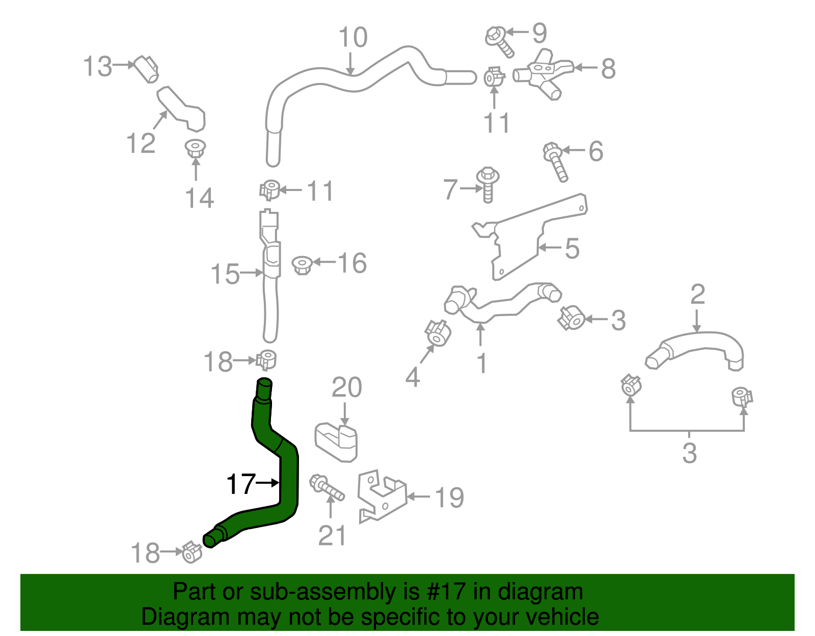 2016-2020 Infiniti Coolant Hose 21307-5CA0A | INFINITI OF WEST CHESTER