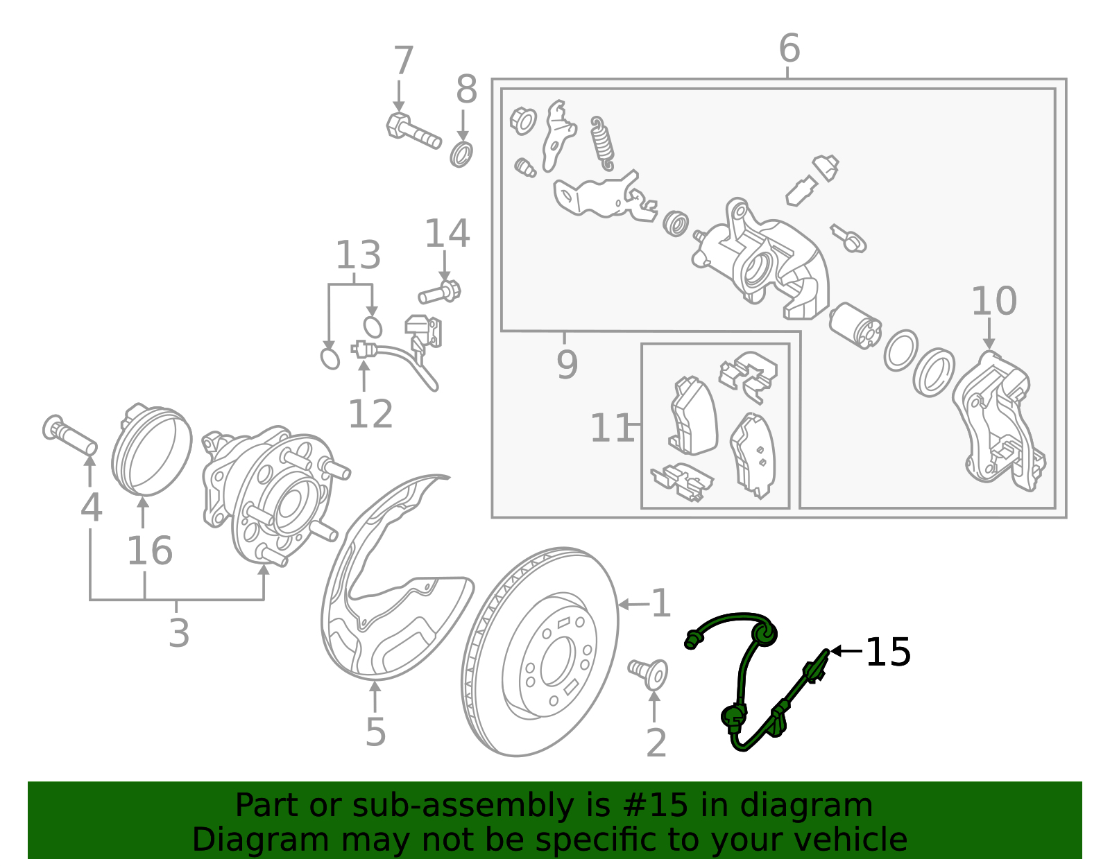 Genuine Rear Speed Sensor for 2017-2022 Hyundai Ioniq | Part# 59795 ...