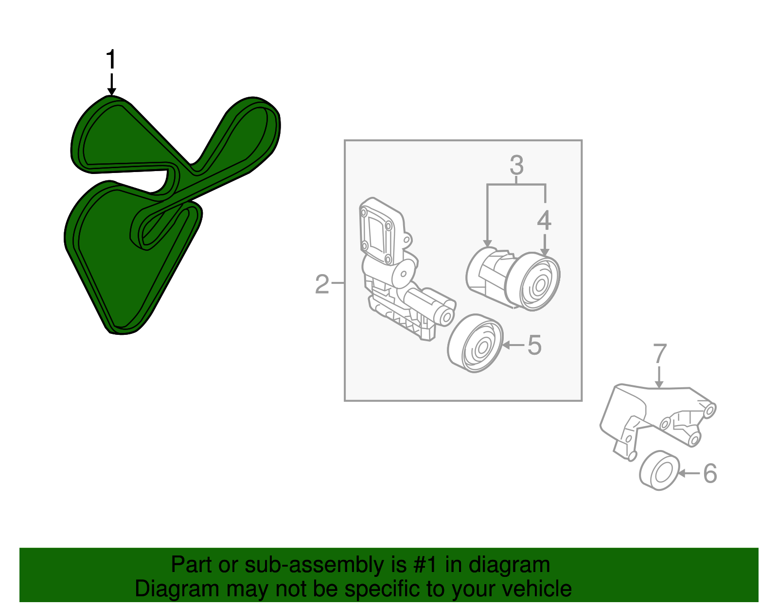 25212-25010 - Serpentine Belt 2010-2012 Hyundai Tucson | Hyundai ...