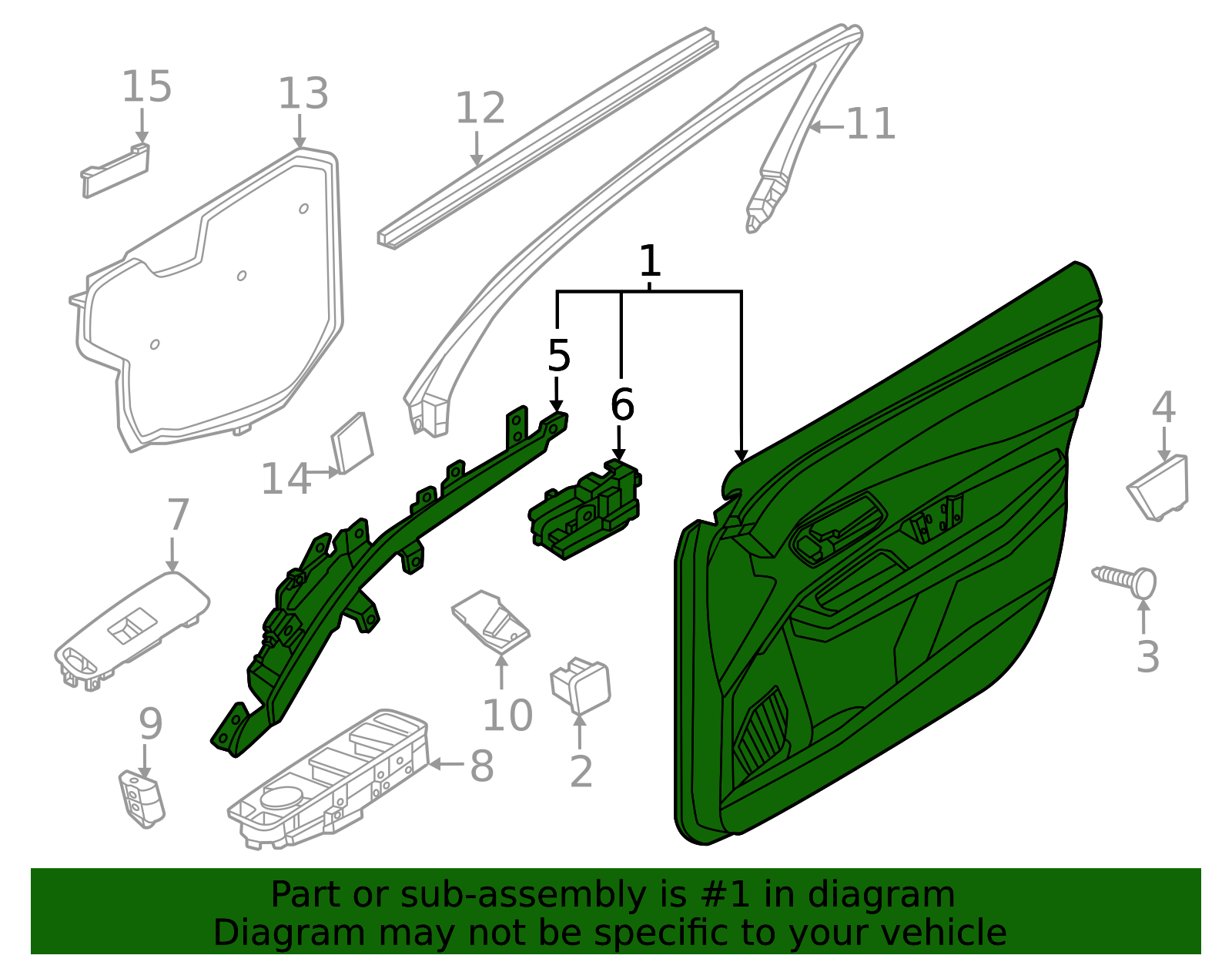 80900-5MP5A - Door Interior Trim Panel Official Nissan Parts Store