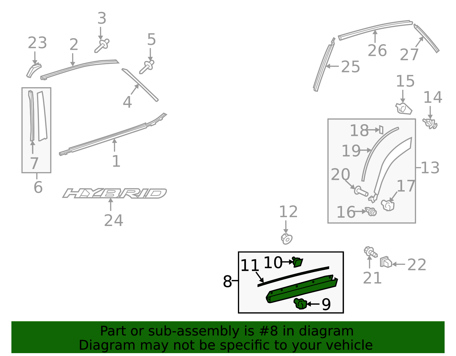 75078-78010 - Lower Molding Longo Lexus Parts
