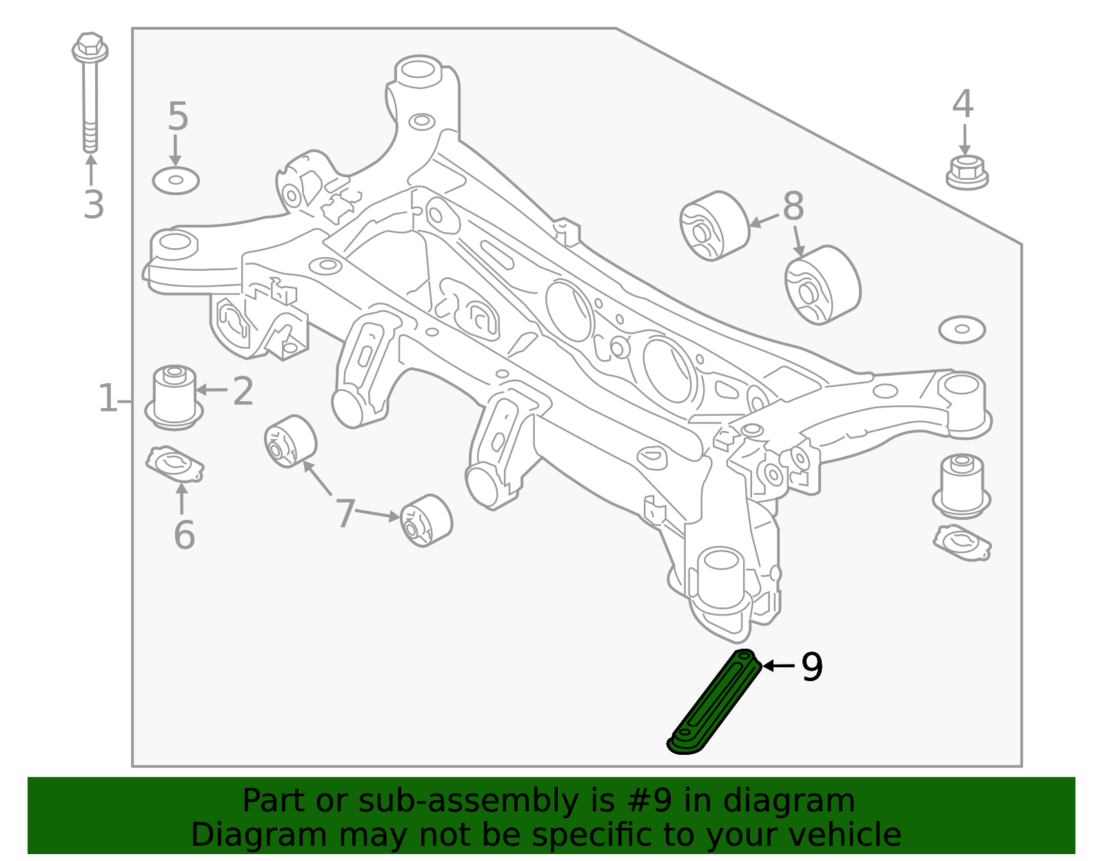 55497-2W000 - High-Quality Suspension Subframe Crossmember Brace for ...