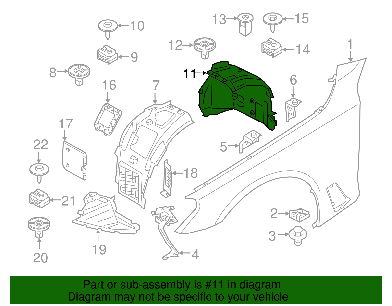 51-71-7-340-795 - 2017-2023 BMW - Rear Fender Liner | BMWPartsHub