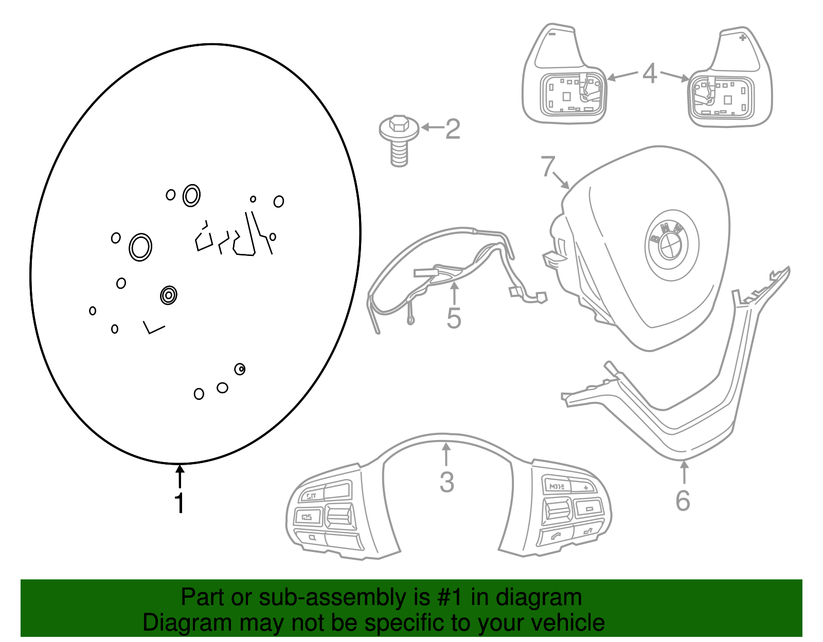 32306877873 - 2014-2019 BMW Steering Wheel (32-30-6-877-873) | BMW of ...