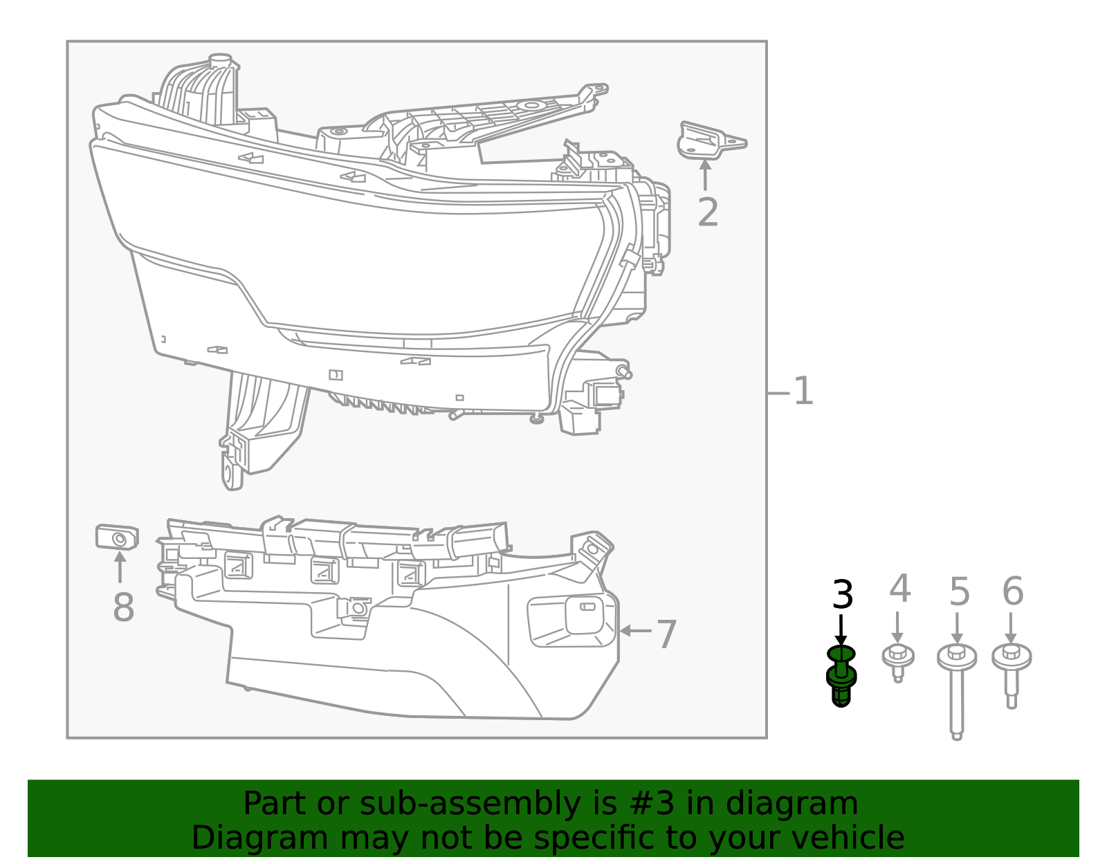 2007-2025 Mopar Headlamp Assembly Retainer 05160260AA | Mopar Parts Canada