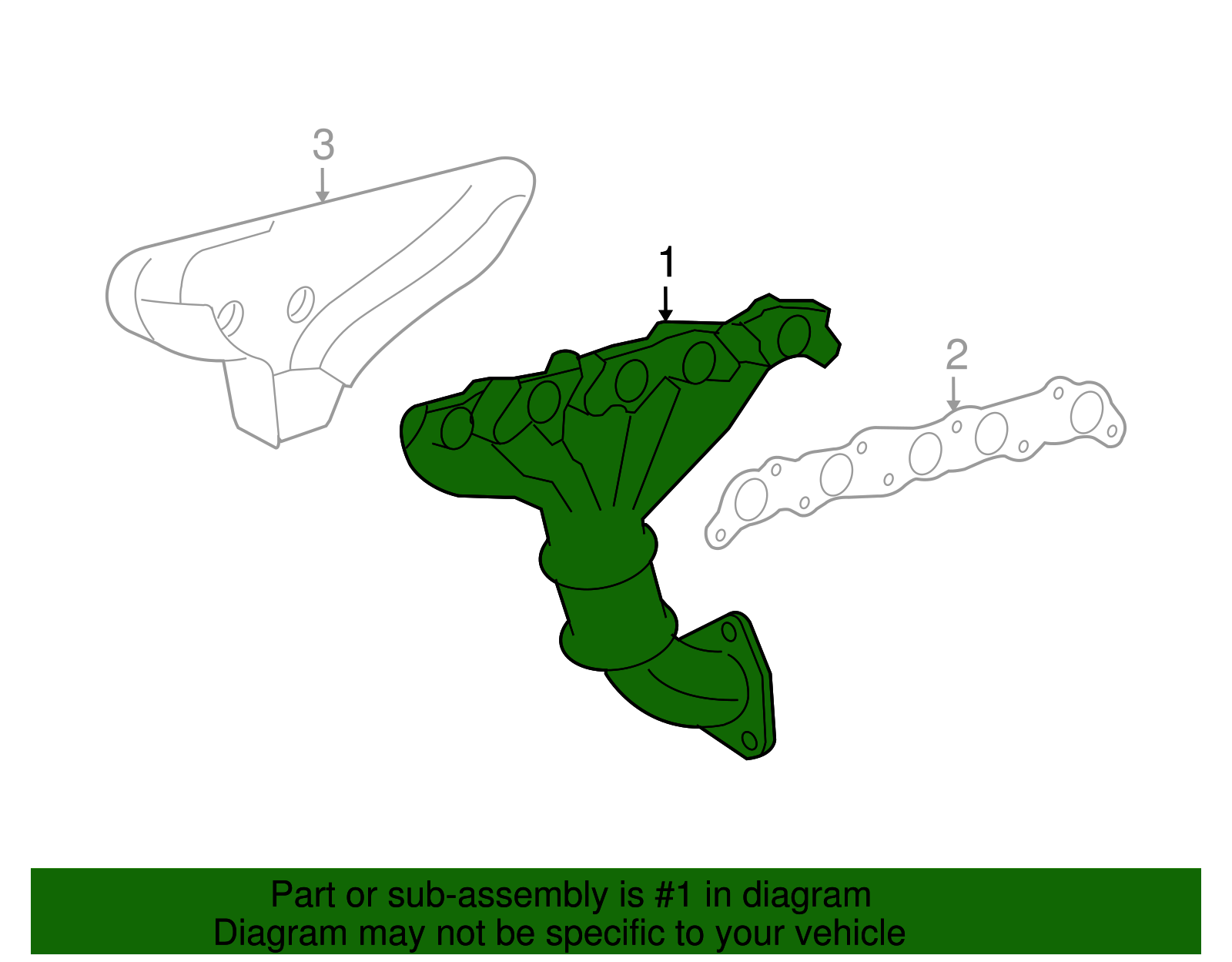 2007-2012 GM Exhaust Manifold Kit with Three-Way Catalytic Converter ...