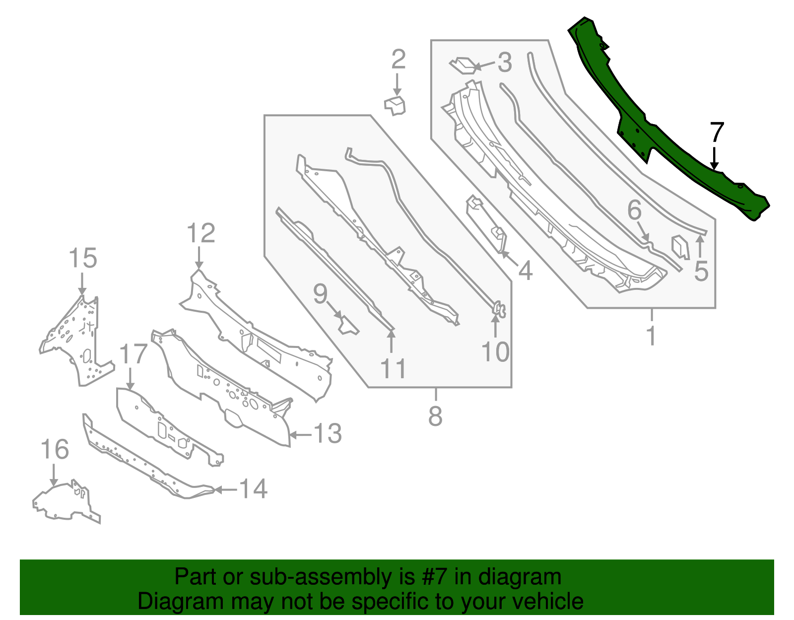 F6312-4BAMA - Cowl Top Panel - 2014-2019 Nissan Rogue | Conicelli Nissan