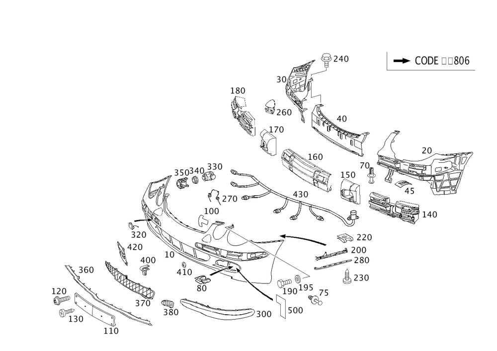 211-885-24-21-64 - Trim Strip 1994-2009 Mercedes-Benz | Mercedes-Benz ...