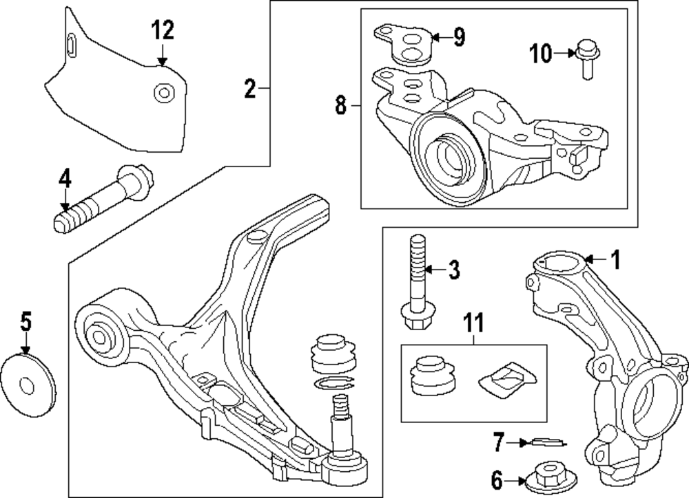 51350-T90-A01 - 2023-2025 Honda Pilot - Lower Control Arm | Genuine Honda Parts
