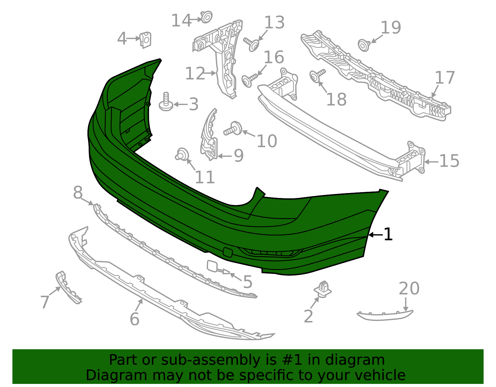 2019-2021 Volkswagen Jetta Bumper Cover 17A-807-417-K-GRU | OEM Parts ...