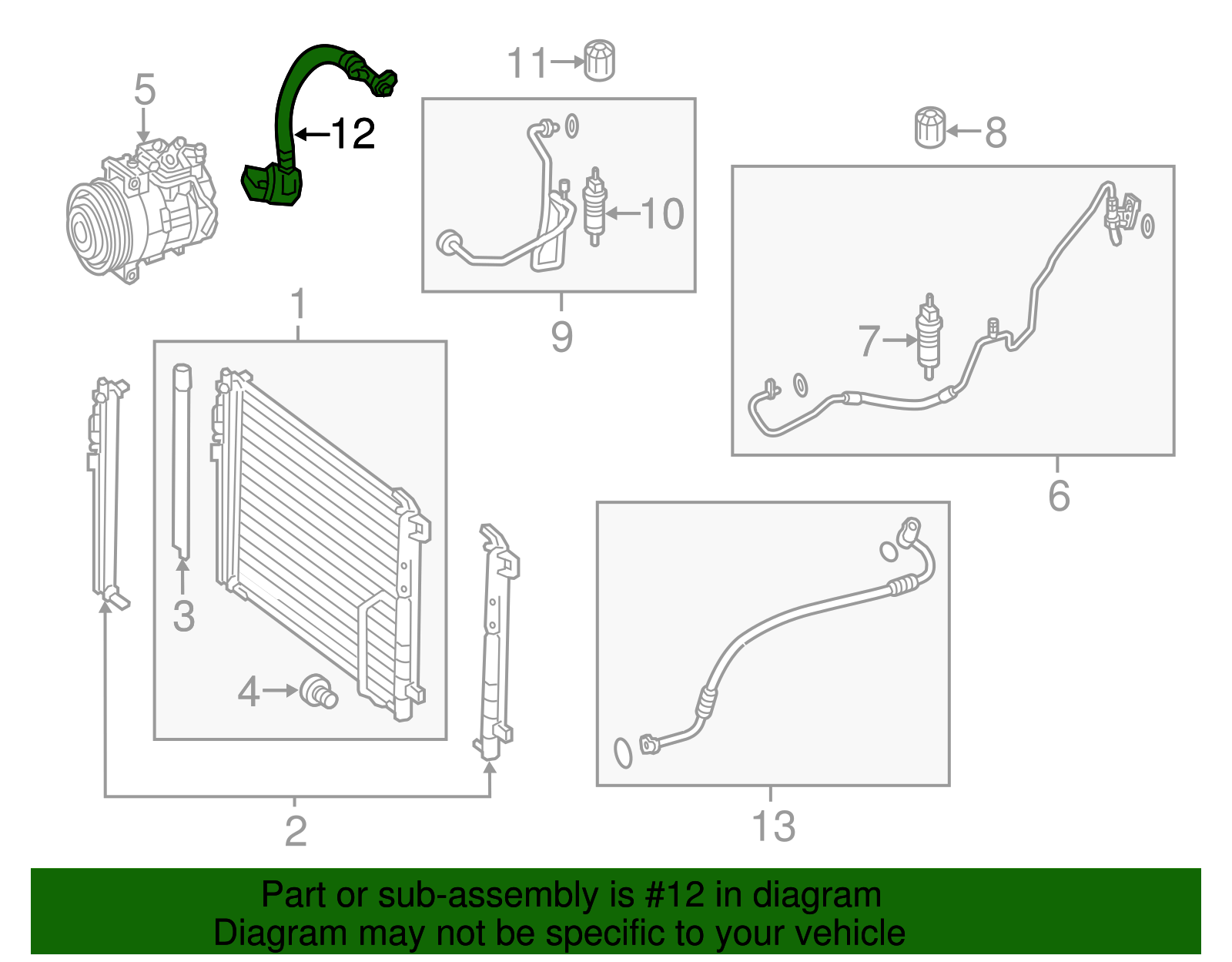 207-830-00-16 - AC Hoses 2012-2017 Mercedes-Benz E 550 | Mercedes-Benz ...