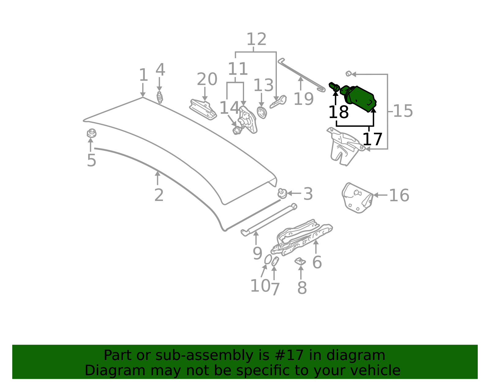 51248236897 - 1997-2003 BMW Trunk Lock Actuator Motor (51-24-8-236-897 ...