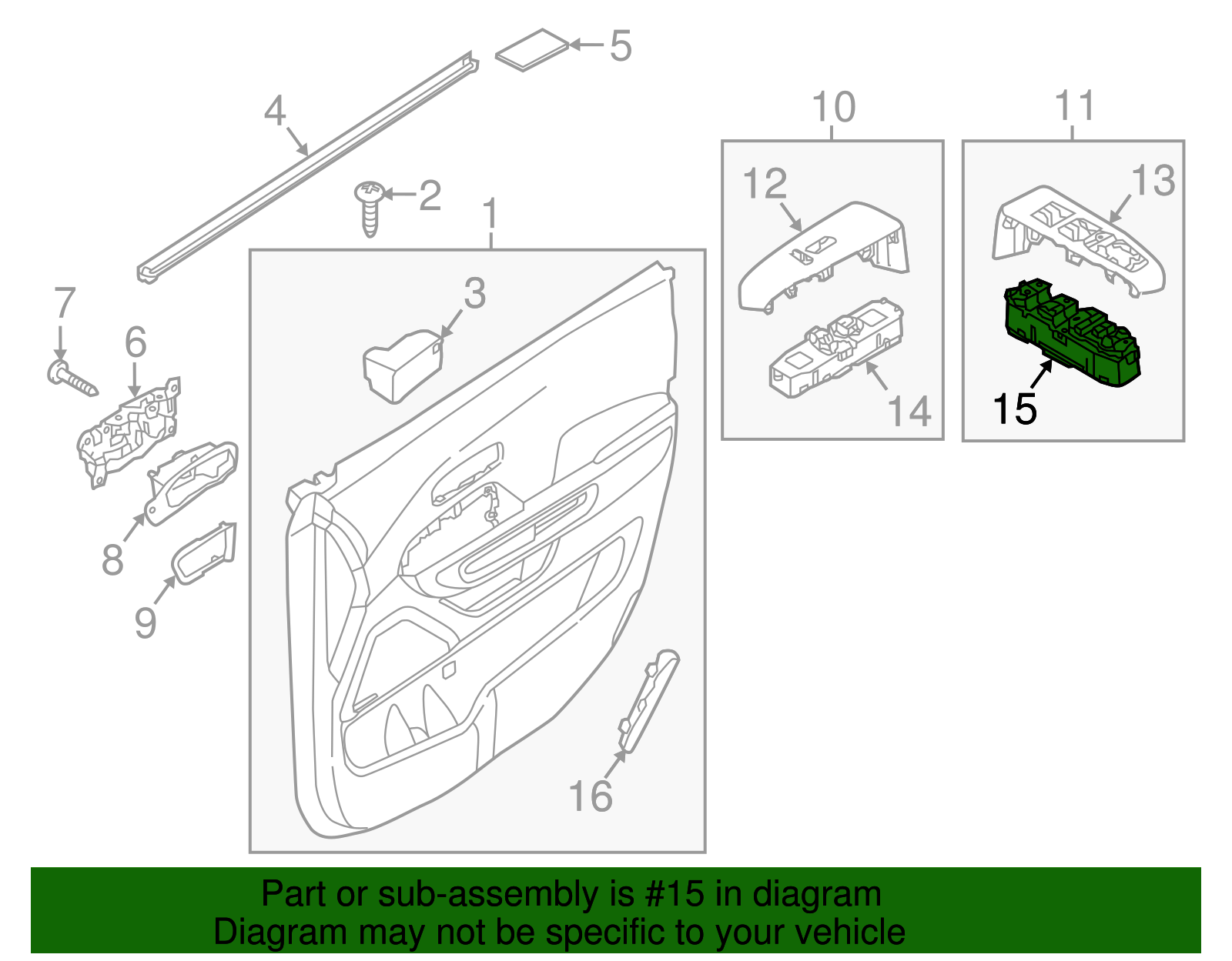 93571-A9EC0 - Window Switch 2019-2021 Kia Sedona | Kia.Parts Store