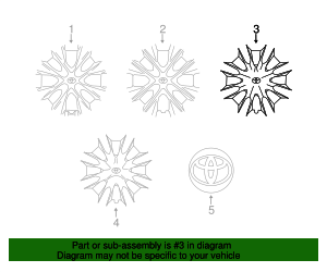 2014-2016 Toyota Corolla Wheel Cover 42602-02420 | OEM Parts Online