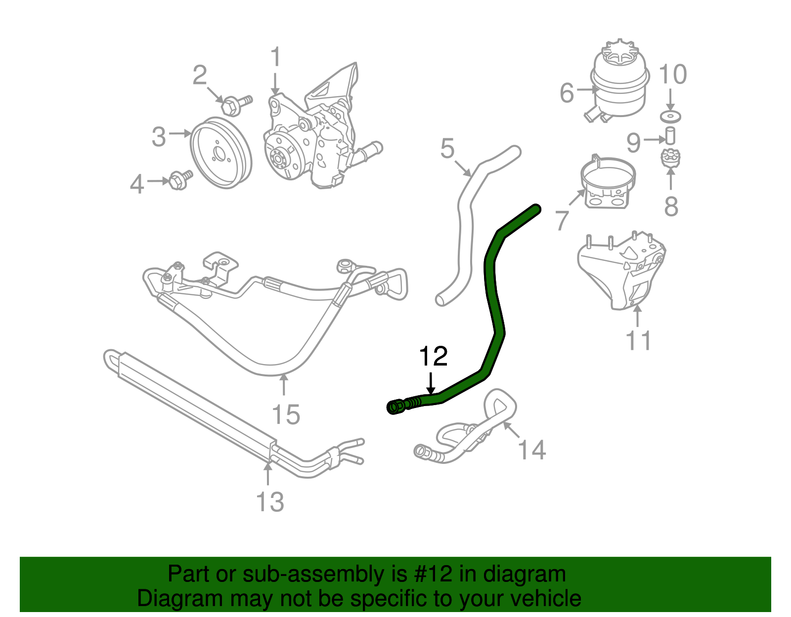 2007-2013 BMW Power Steering Return Hose 32-41-6-776-882 | BMW OEM Parts