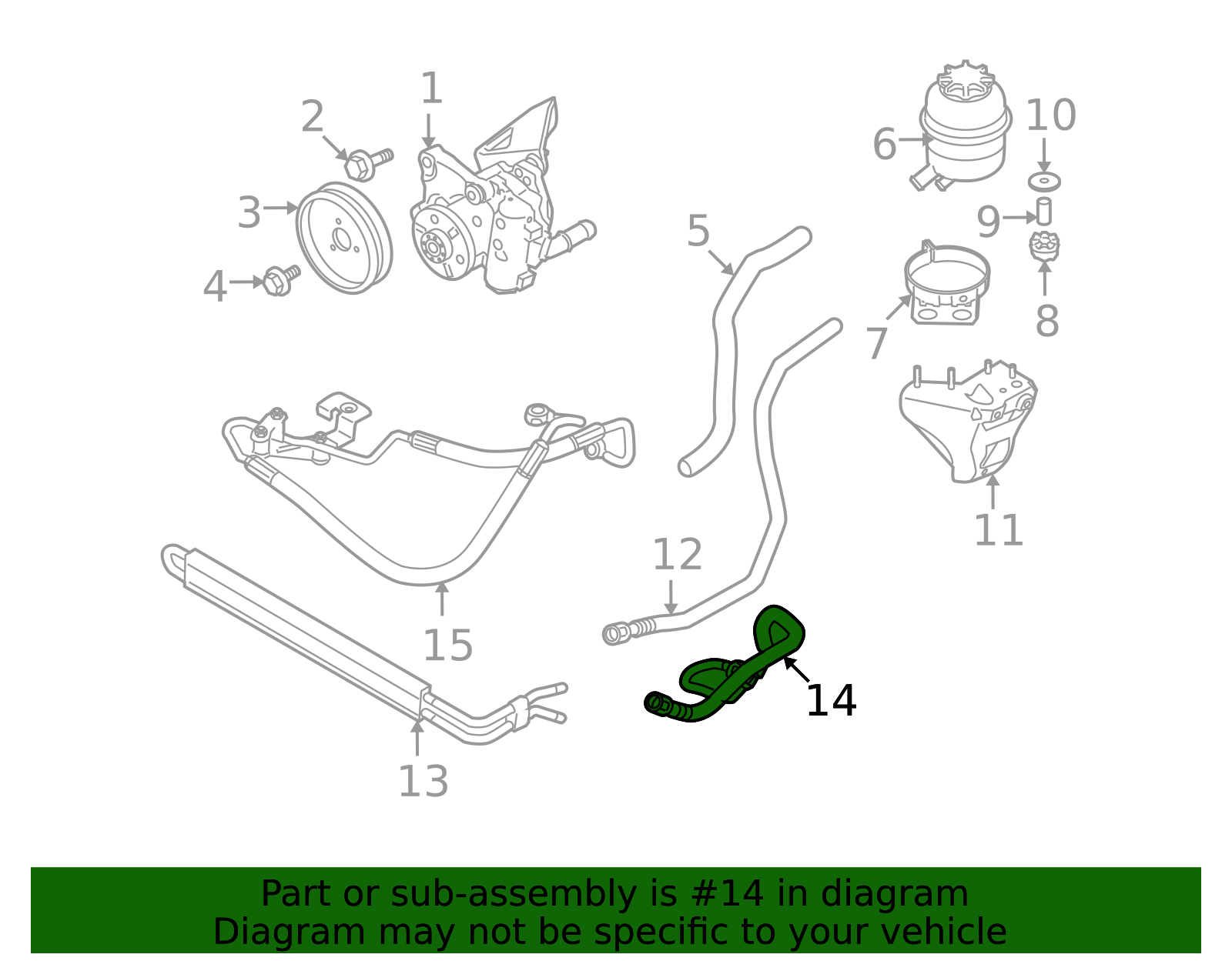 2006-2013 BMW Power Steering Return Hose 32-41-6-774-306 | BMW Parts ...