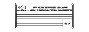14808AJ02B - 2017 Subaru - Emission Label | OEM Subaru Parts Center