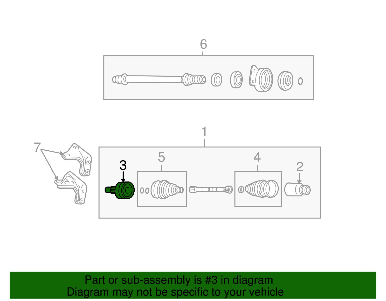 2008-2011 Mercury Mariner Motorcraft™ Inner Joint Assembly TX-682 | OEM ...